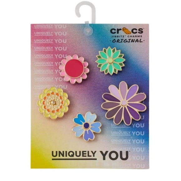 CROCS | Accessories | Crocs Jibbitz Shoe Charms Floral Spin 5 Pack ...